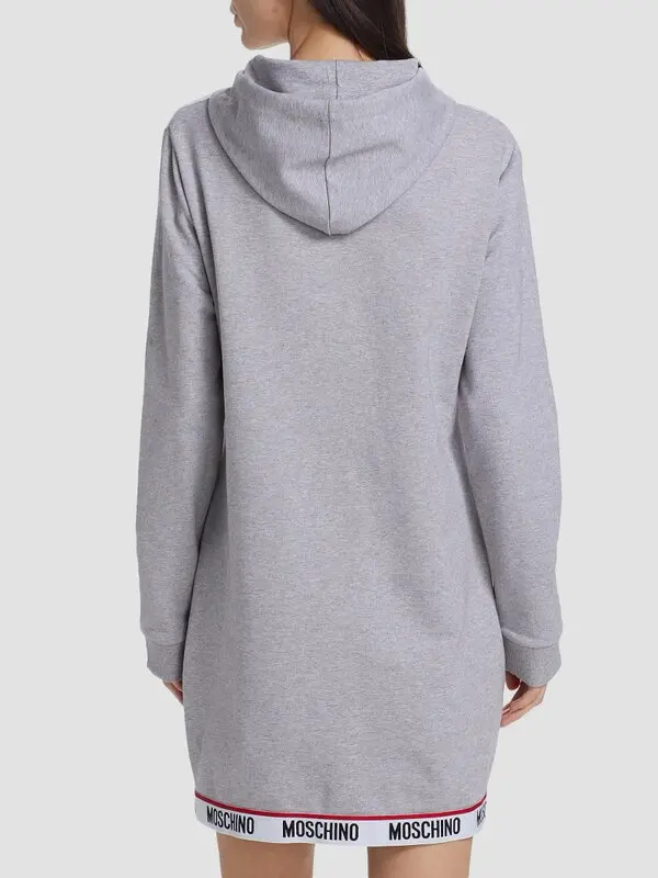Moschino Hooded Logo-tape Minidress
