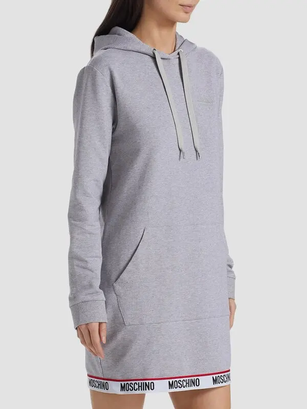 Moschino Hooded Logo-tape Minidress