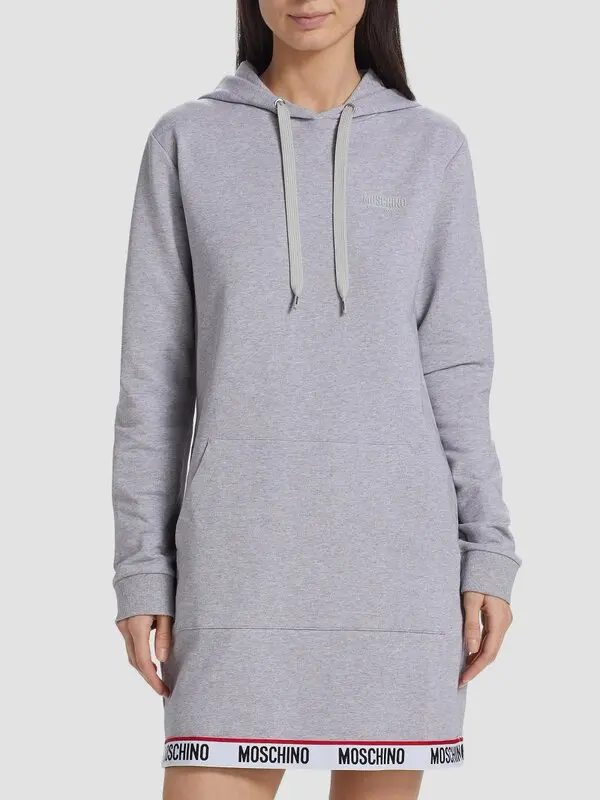 Moschino Hooded Logo-tape Minidress