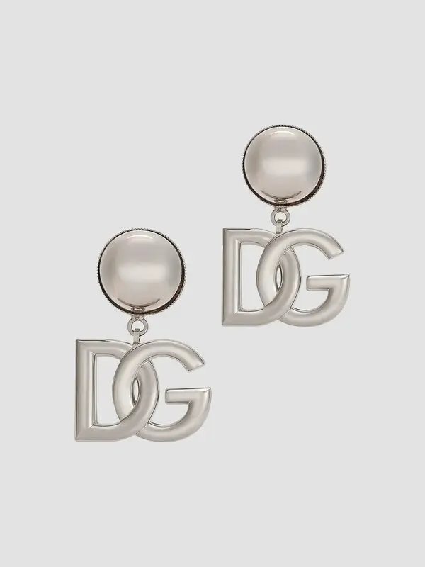 Dolce & Gabbana Monogram Clip-on Drop Earrings