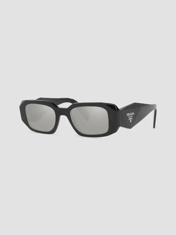 Prada 49mm Square Sunglasses - Grey Mirror