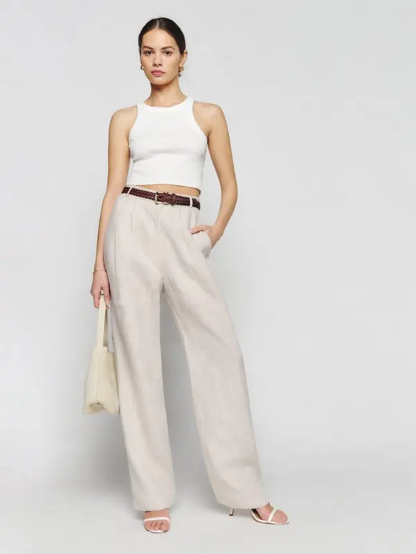 REFORMATION Mason Linen Pant