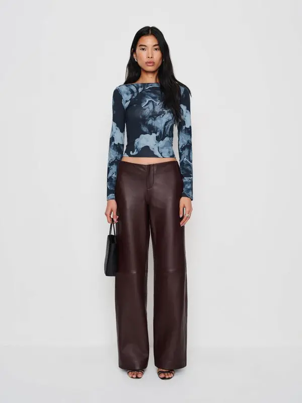 REFORMATION Wiley Knit Top - Blue