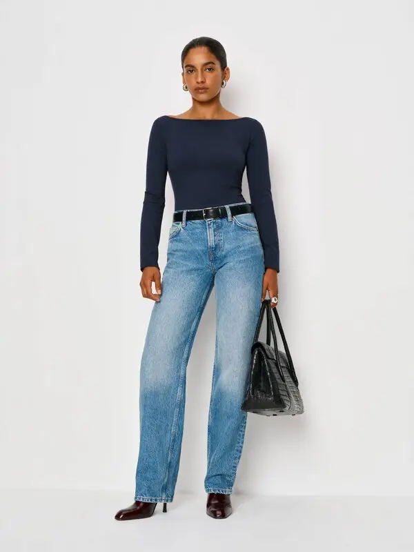REFORMATION Wiley Knit Top - Blue