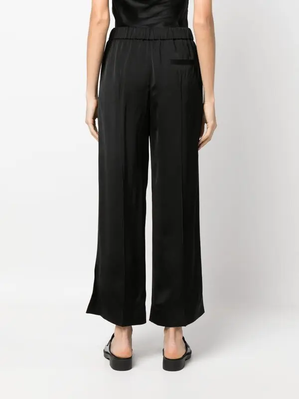JIL SANDER Elasticated-waist Wide-leg Trousers - Black