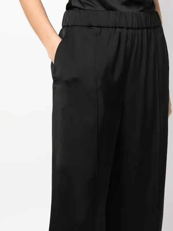 JIL SANDER Elasticated-waist Wide-leg Trousers - Black