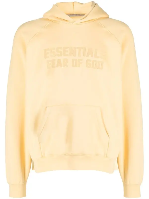 Fear Of God Essentials Logo-print Hoodie - Yellow