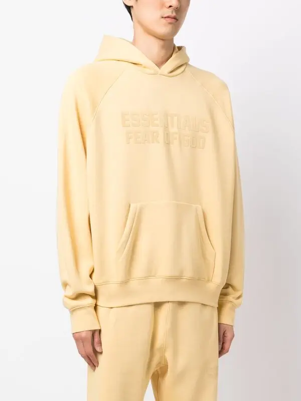 Fear Of God Essentials Logo-print Hoodie - Yellow