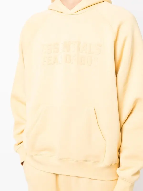 Fear Of God Essentials Logo-print Hoodie - Yellow
