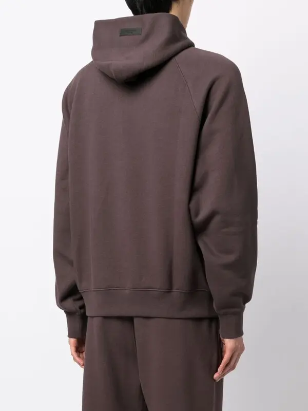 Fear Of God Essentials Logo-print Hoodie - Brown
