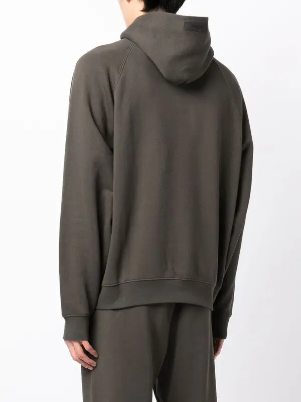 Fear Of God Essentials Logo-print Hoodie - Green