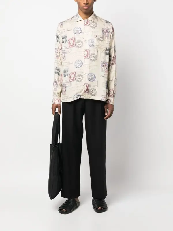 Rhude Passport Stamp Print Shirt