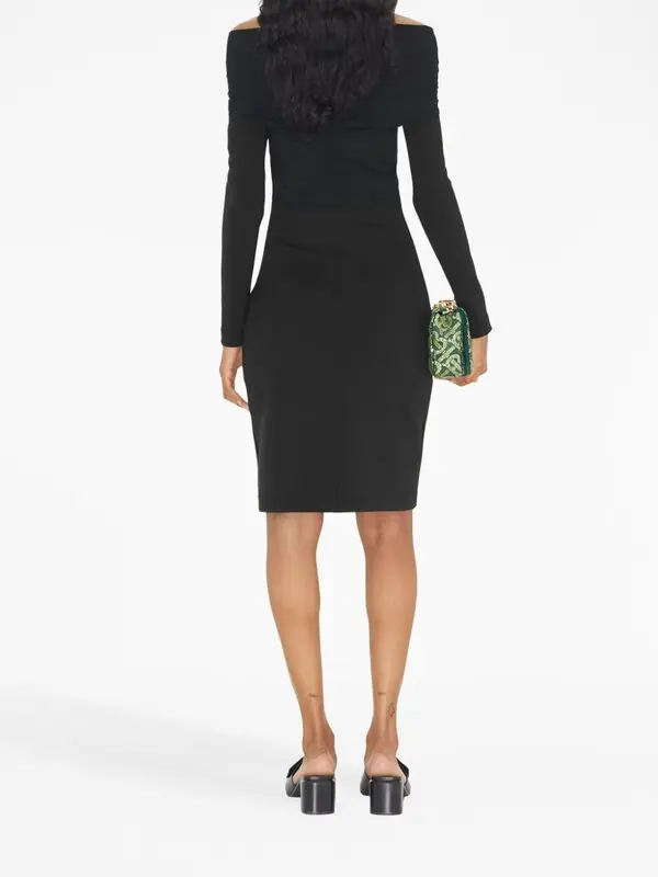 burberry off the shoulder dress Buy Burberry Gathered-detail Off-shoulder Midi Dress - Black At 26% Off