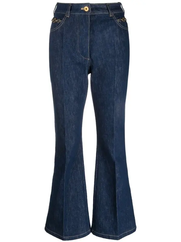 PATOU Organic-denim Flared Jeans - Blue