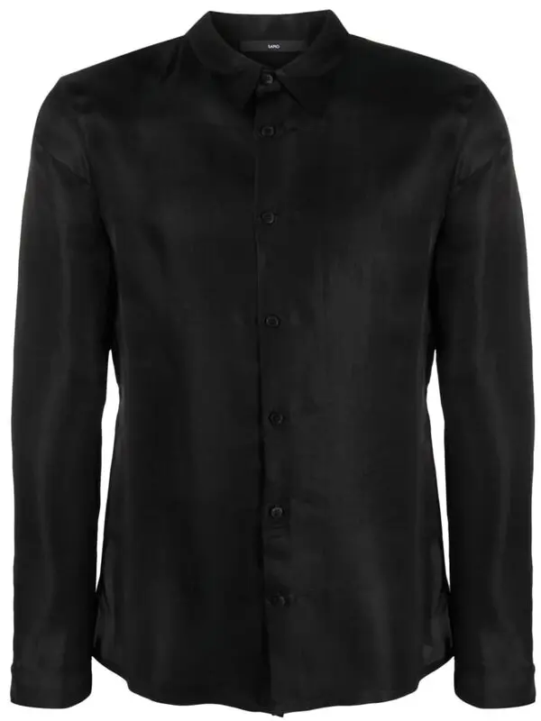 SAPIO Straight-point Collar Shirt - Black