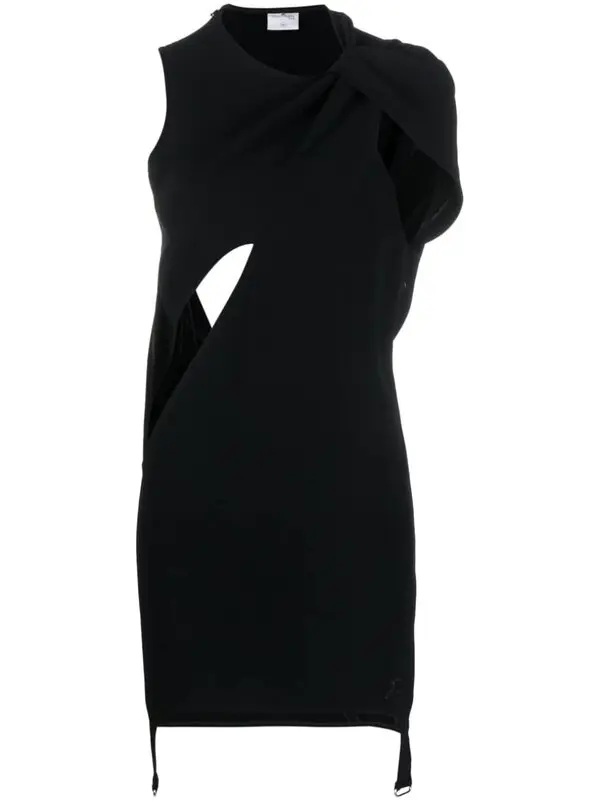COURREGES Heritage Crepe Twist Minidress
