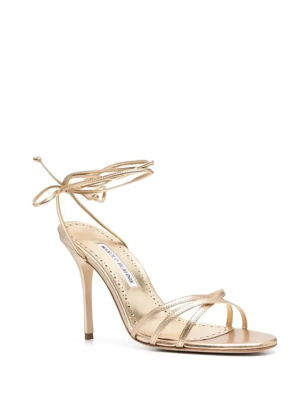 Manolo Blahnik Strappy Lace-up Sandals