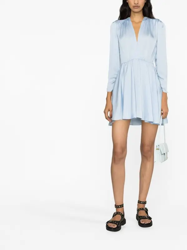 Maje Revolver Cinched V-neck Minidress