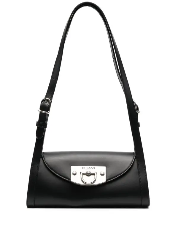 DURAZZI MILANO Flip-lock Leather Shoulder Bag