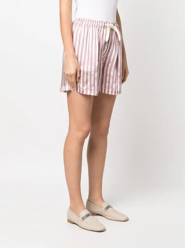 Brunello Cucinelli Striped Mini Shorts
