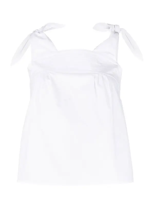 See By Chloé Organic-cotton Tie-straps Blouse
