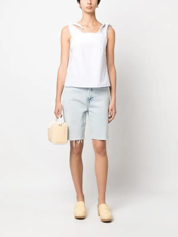 See By Chloé Organic-cotton Tie-straps Blouse