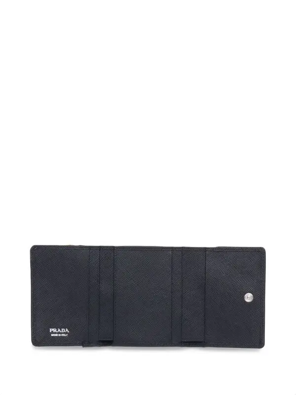 Prada Triangle Logo Leather Wallet