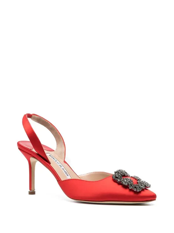 Manolo Blahnik Hangisli 85mm Leather Pumps