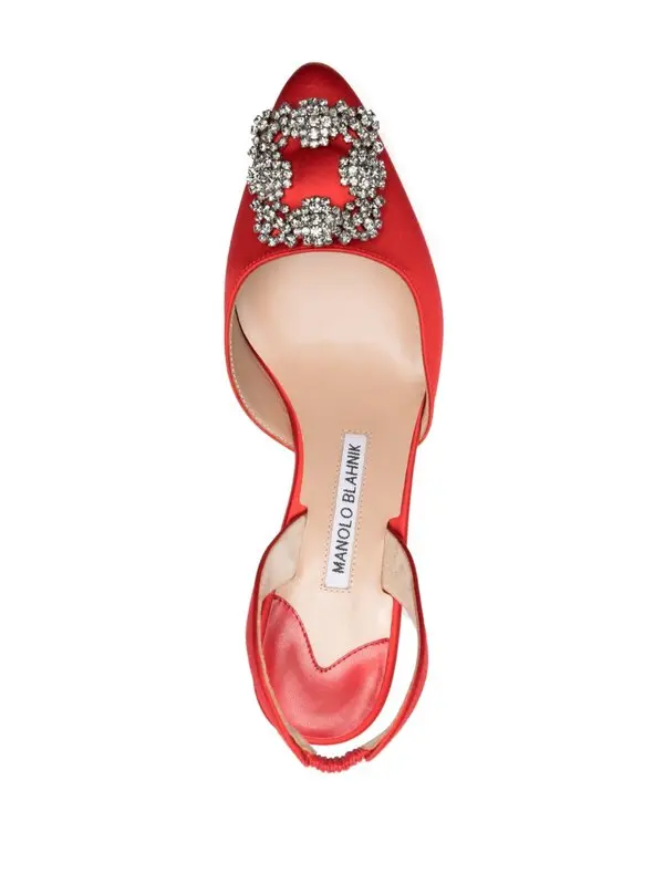 Manolo Blahnik Hangisli 85mm Leather Pumps