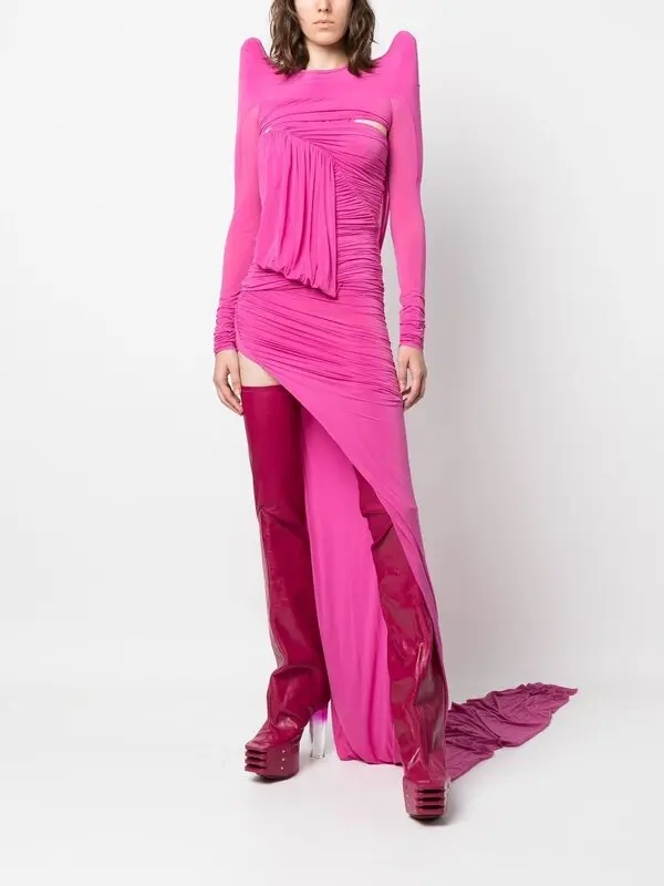 Rick Owens Edfu Draped One-shoulder Blouse - Pink