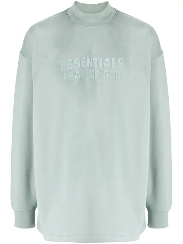 Fear Of God Logo-print Crew-neck Sweatshirt - Green