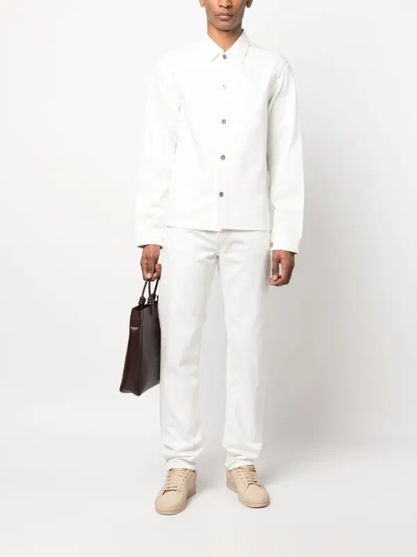 JIL SANDER Button-up Denim Shirt - White