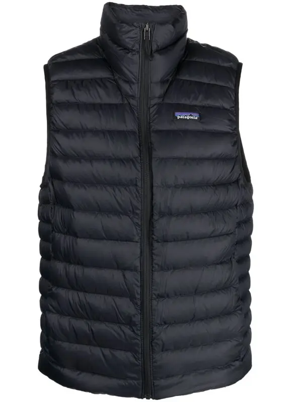 Patagonia Logo-patch Feather-down Gilet - Black