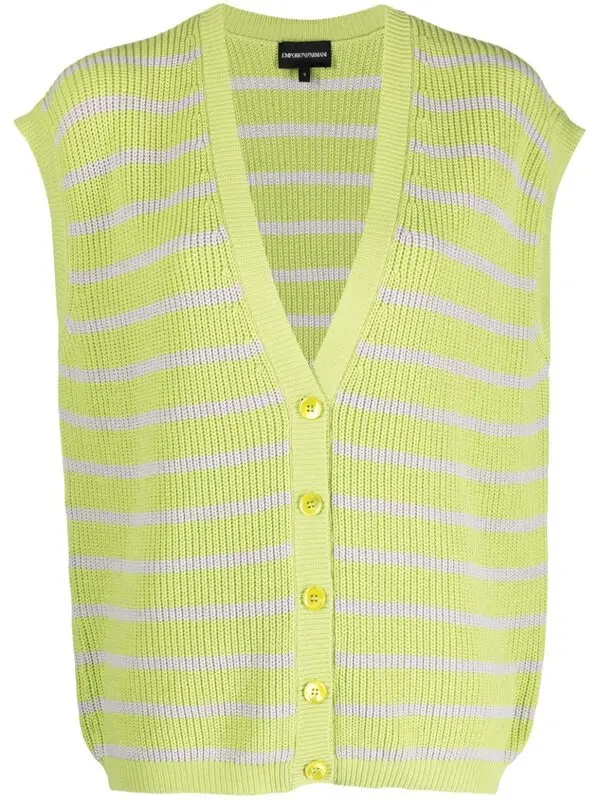 Emporio Armani Striped Knit Top