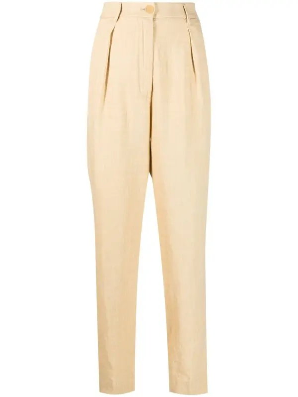 FORTE_FORTE High-waisted Linen Trousers