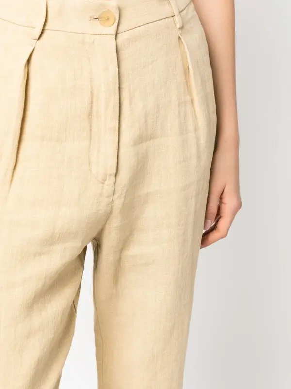 FORTE_FORTE High-waisted Linen Trousers