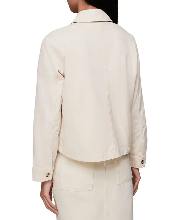 Whistles Marie Button Front Jacket - Stone
