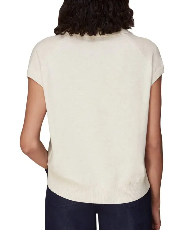 Whistles Lyla Short Sleeve Polo Shirt