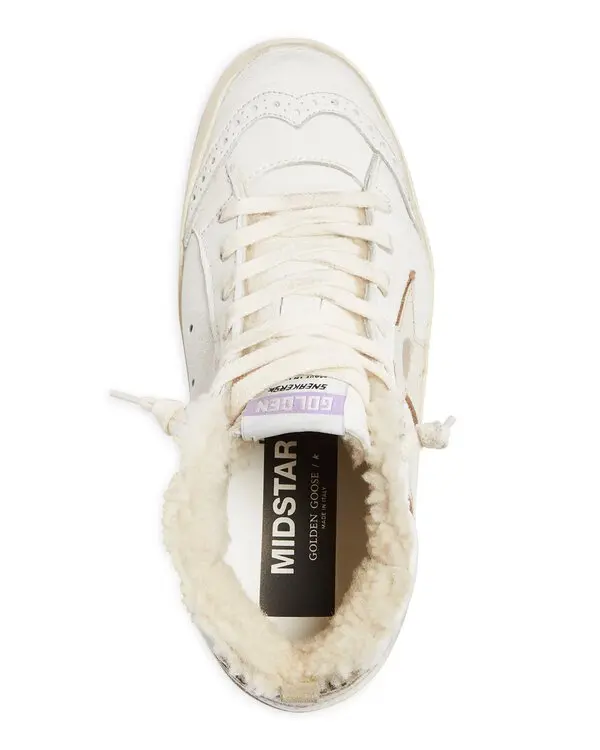 GOLDEN GOOSE Mid Star Shearling Lined Mid Top Sneakers