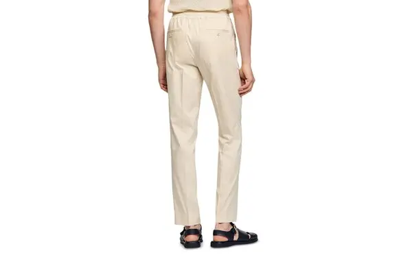 Sandro Alpha Straight-leg Drawstring Trousers - Light Beige