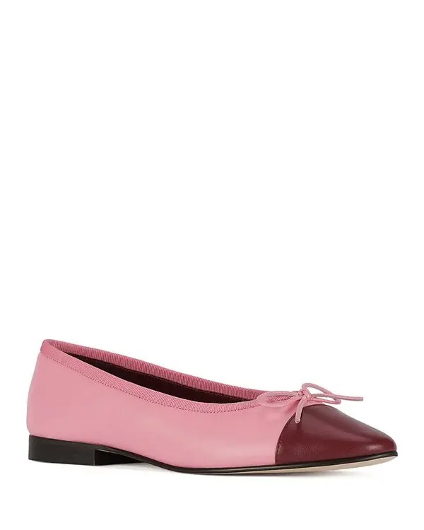 Jeffrey Campbell Arabesque Leather Cap Toe Ballet Flats