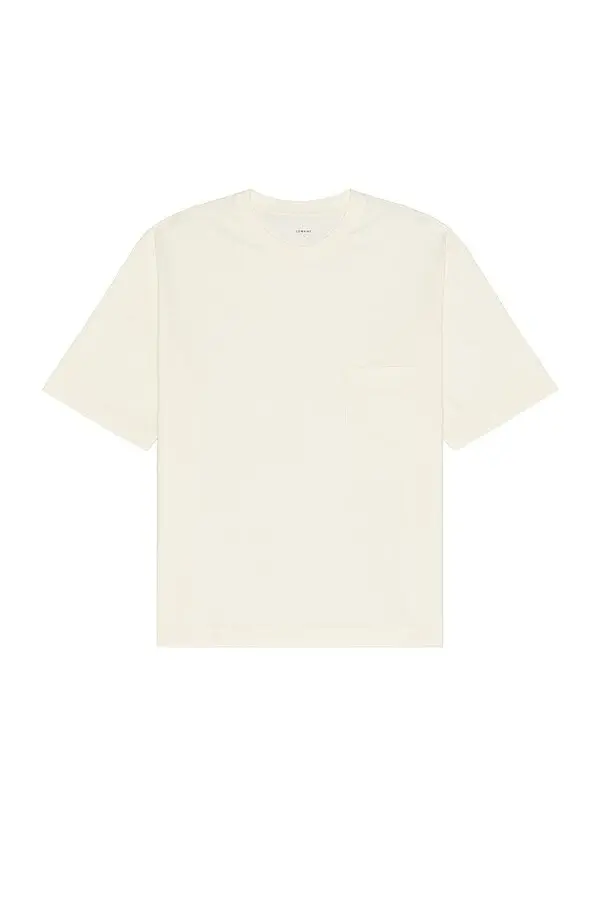 LEMAIRE Short Sleeve T-shirt In Cream - Light Vanilla