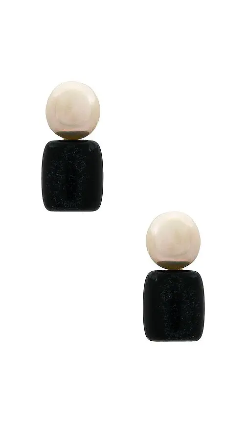 Lele Sadoughi Pebble Stud Earrings - Jet