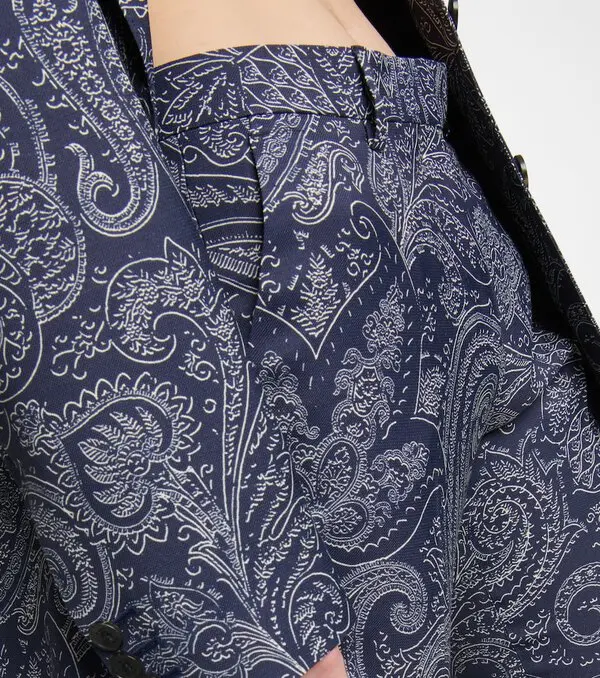 Etro Paisley High-rise Slim Pants