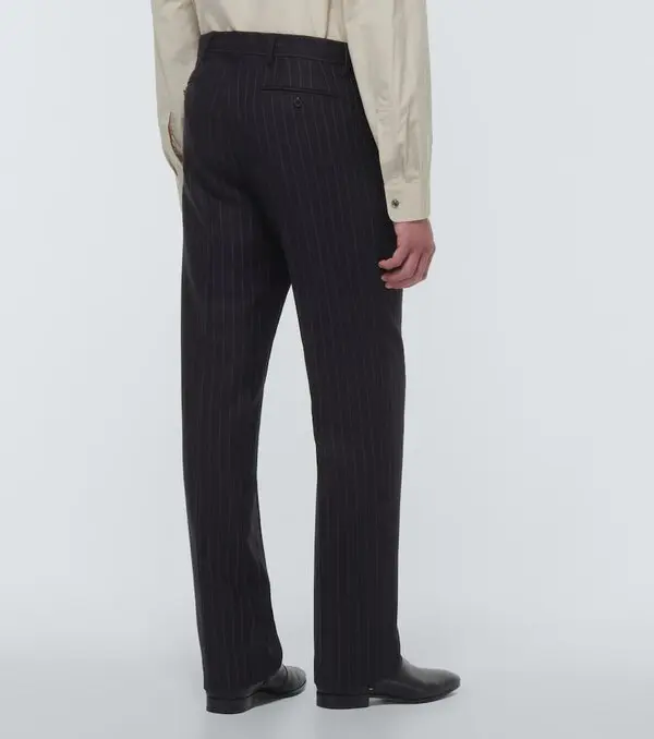 Dries Van Noten Pinstriped Straight Leg Pants