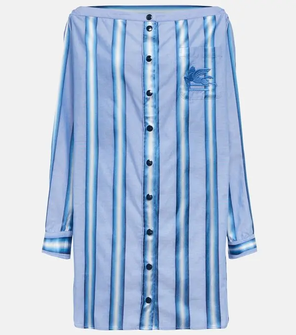 Etro Striped Mini Dress - Blue