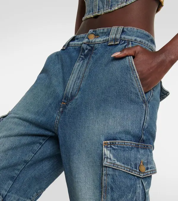 Alessandra Rich Sequin-embellished Flared Jeans