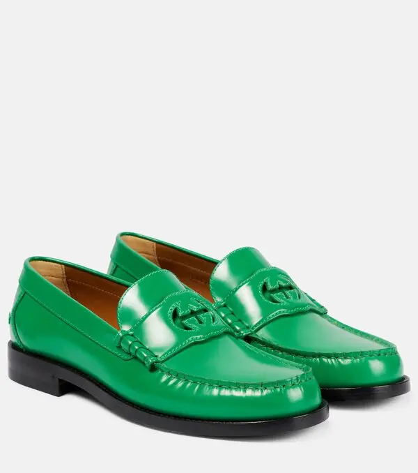 Gucci Interlocking G Leather Loafers