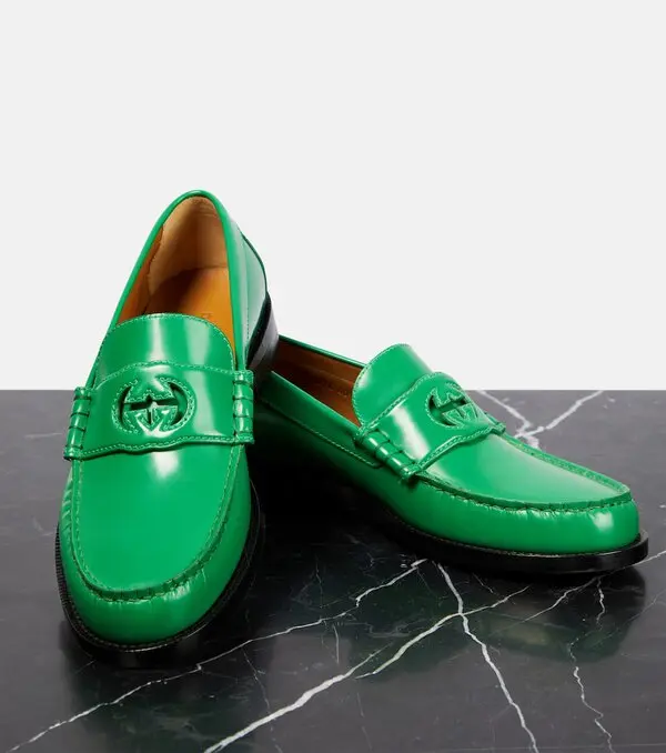 Gucci Interlocking G Leather Loafers