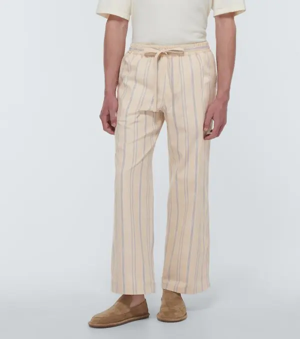 Commas Floral Jacquard Stripe Pants - Multicoloured